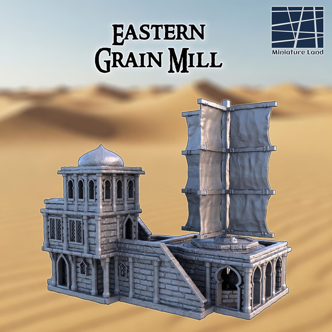 Eastern Grain Mill Tabletop Terrain 28mm - Etsy