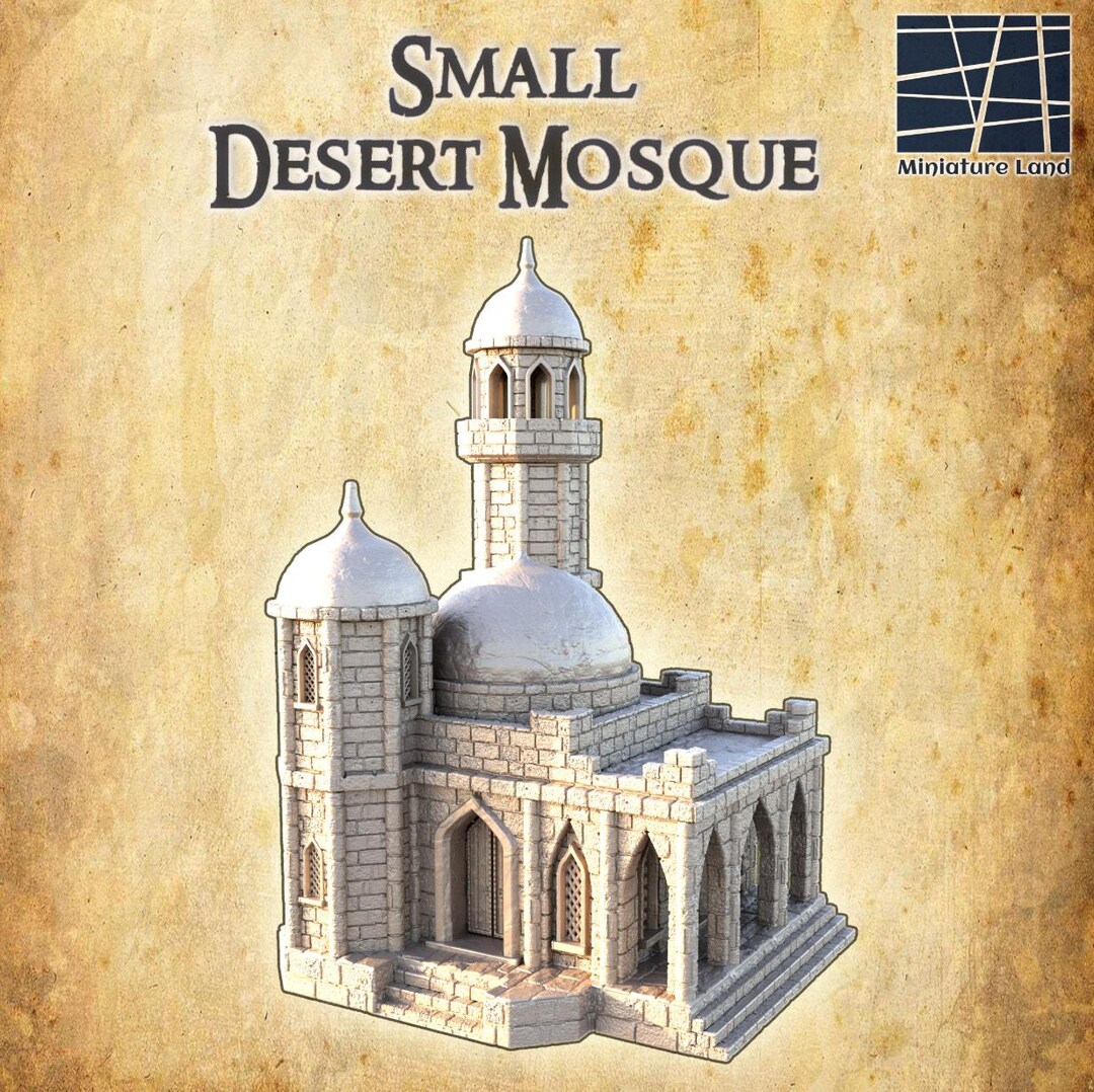 Small Desert Mosque DND, Wargames Tabletop Terrain - Etsy