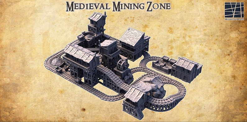 Modular Medieval Mining Zone Tabletop Terrain 28mm - Etsy