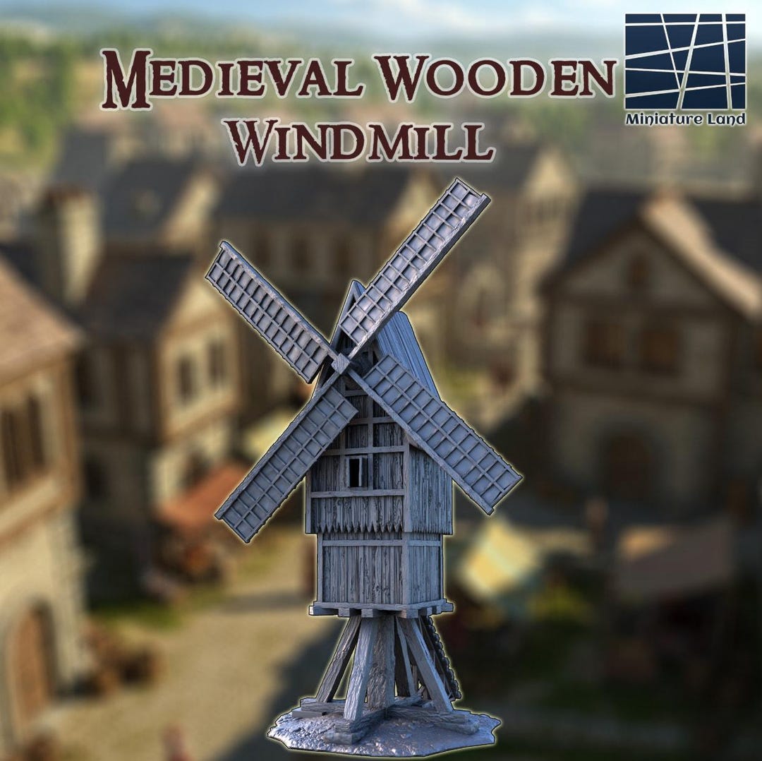 Medieval Wooden Windmill DND, Wargames, Tabletop Terrain - Etsy
