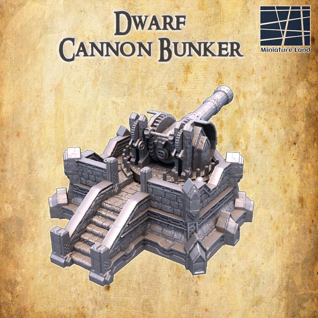 Dwarven Cannon Tabletop Terrain 28mm - Etsy