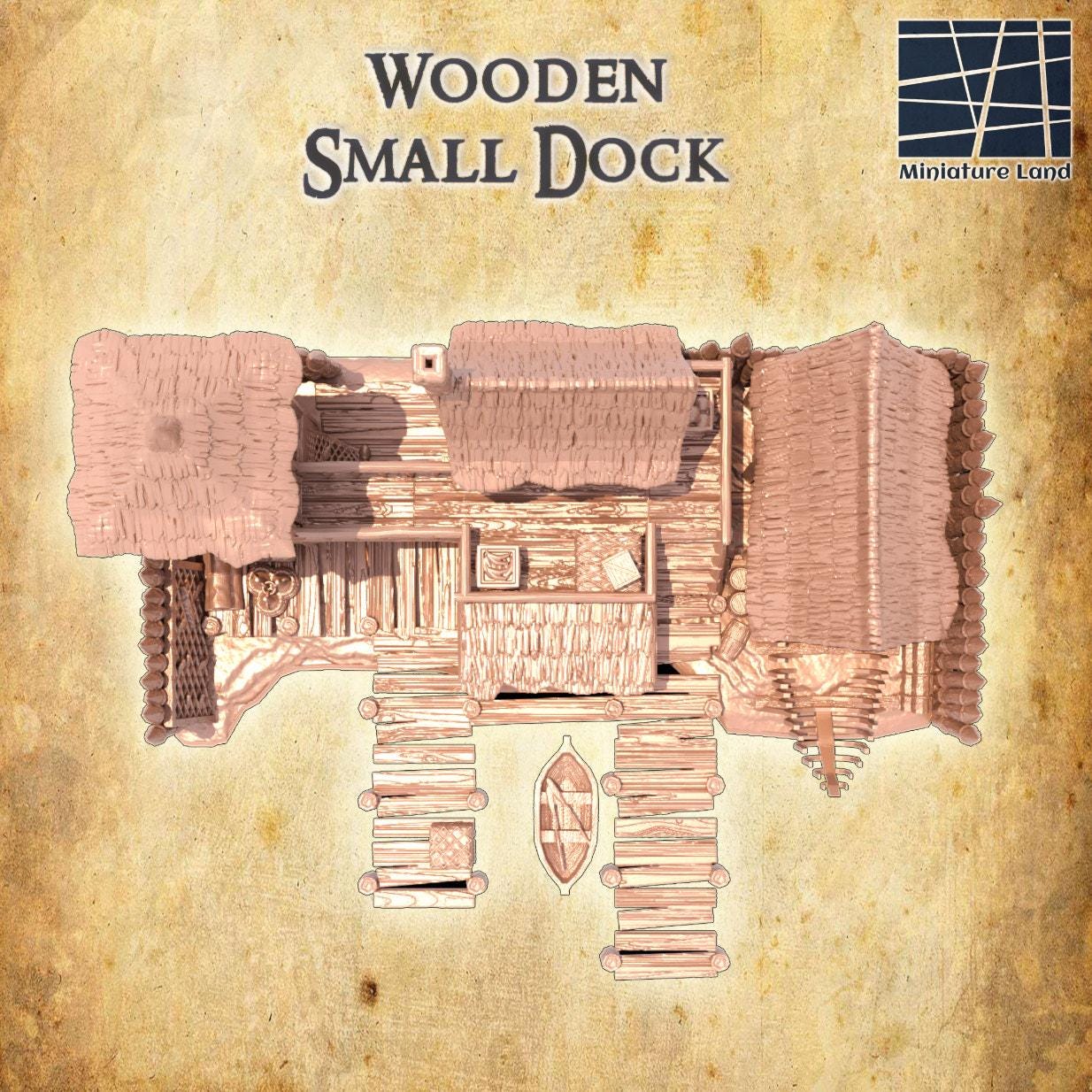 Medieval Wooden Small Dock DND, Wargames Tabletop Terrain - Etsy