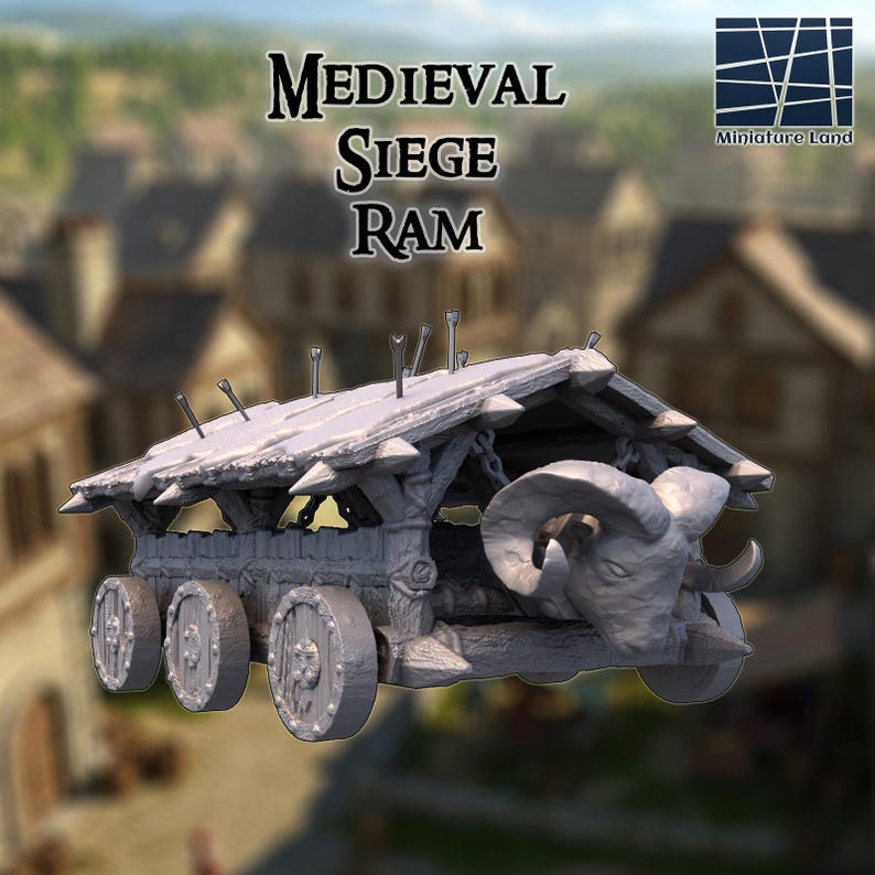 Medieval Siege Ram DND, Wargames Tabletop Terrain - Etsy
