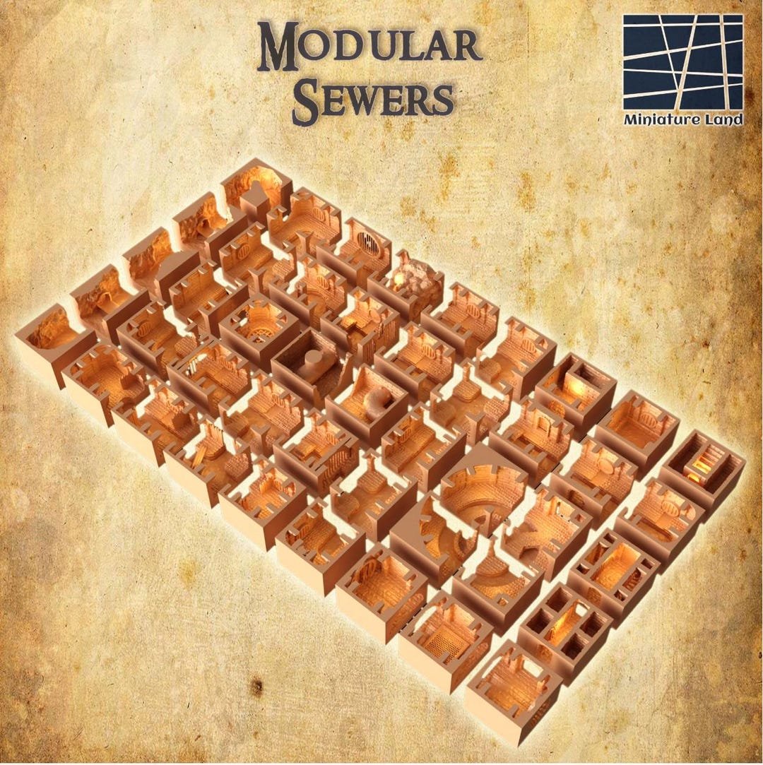 Modular Medieval Sewer Tabletop Terrain - Etsy