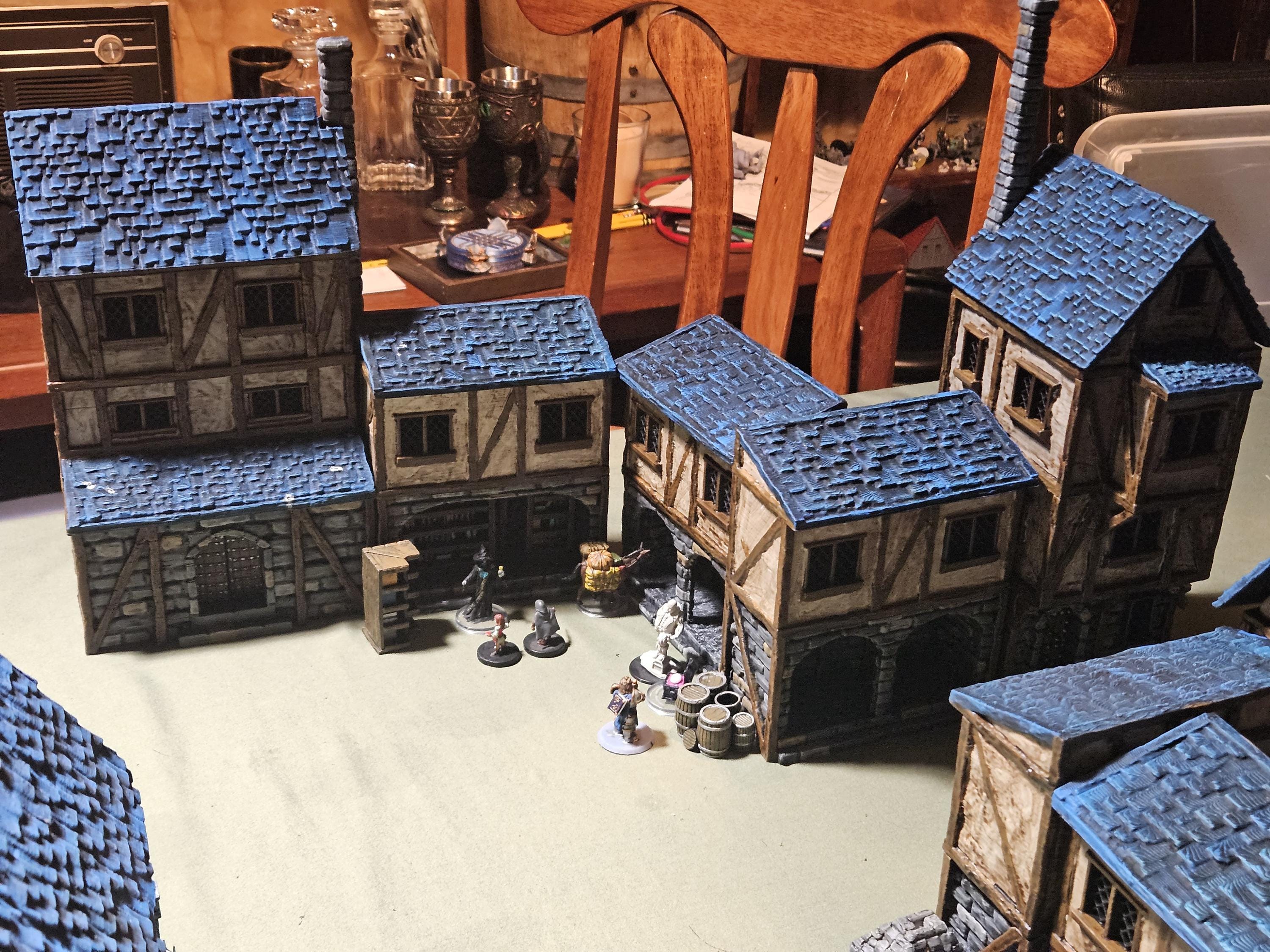 Medieval Town Houses Tabletop Terrain - Etsy