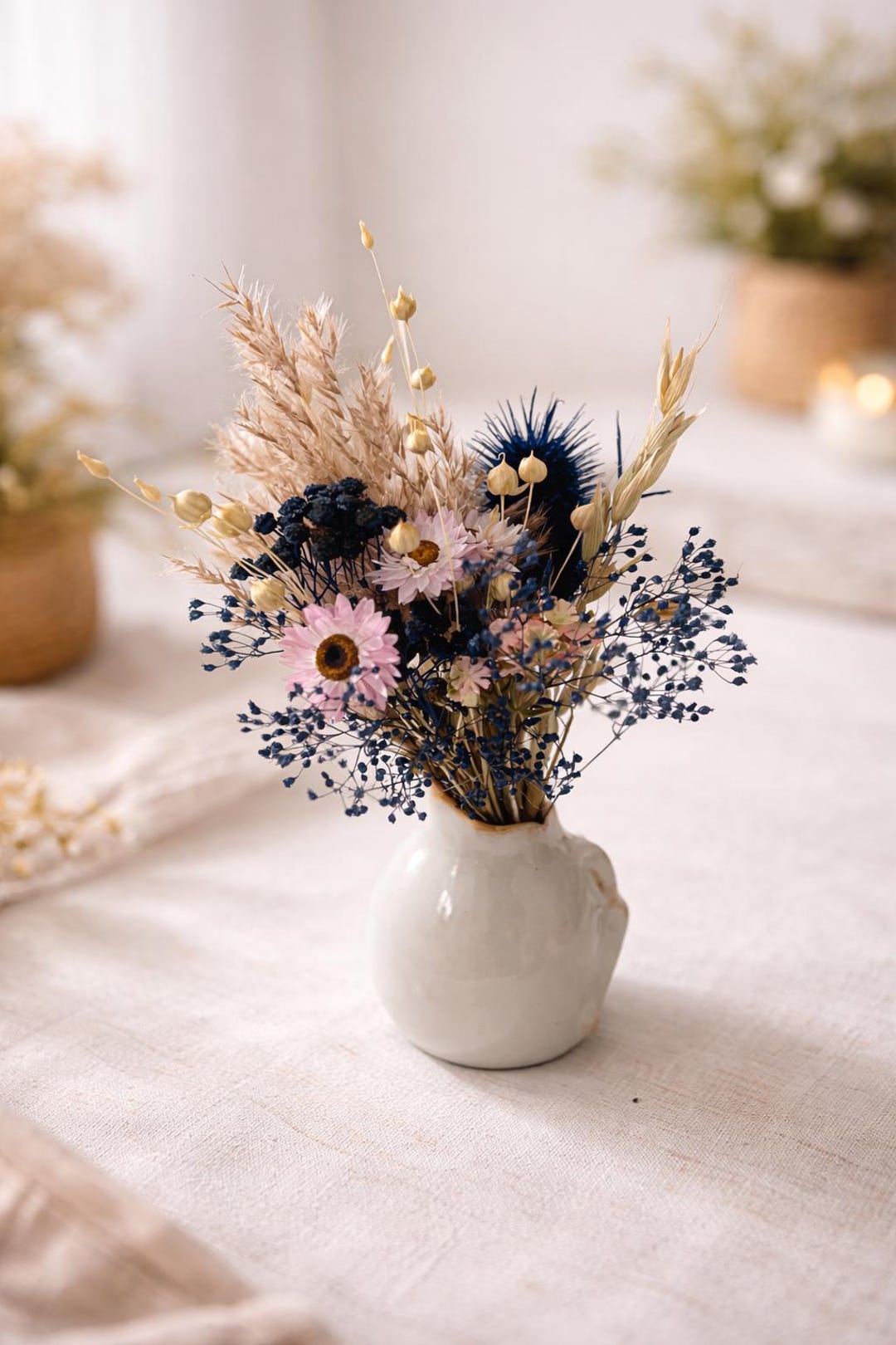Dried Flower Mini Table Bouquet Decor - Etsy
