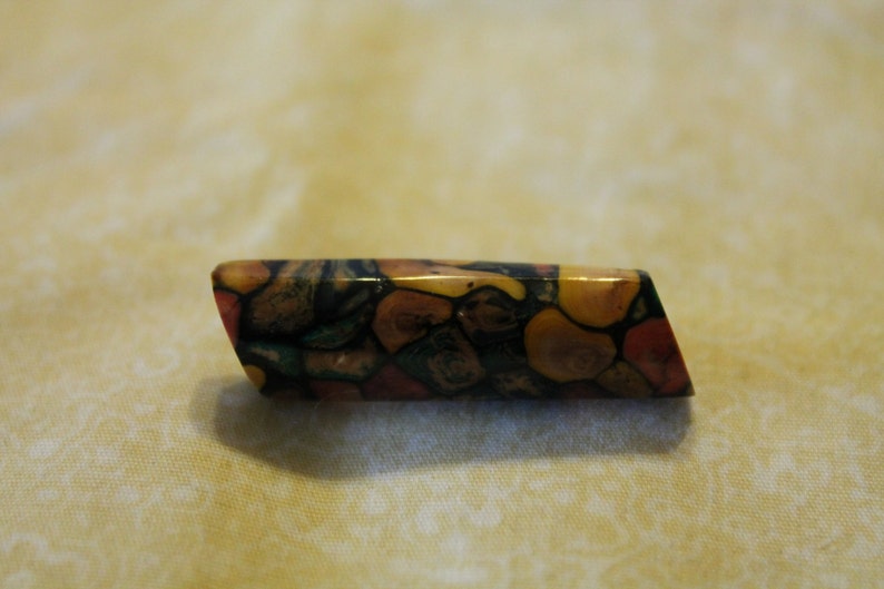 Unique Browns Multi Color Rock Look Bar Pin / Brooch - Etsy