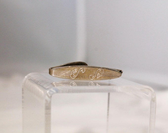 Small Golden Tie Bar / Clip With Simple Design - Etsy