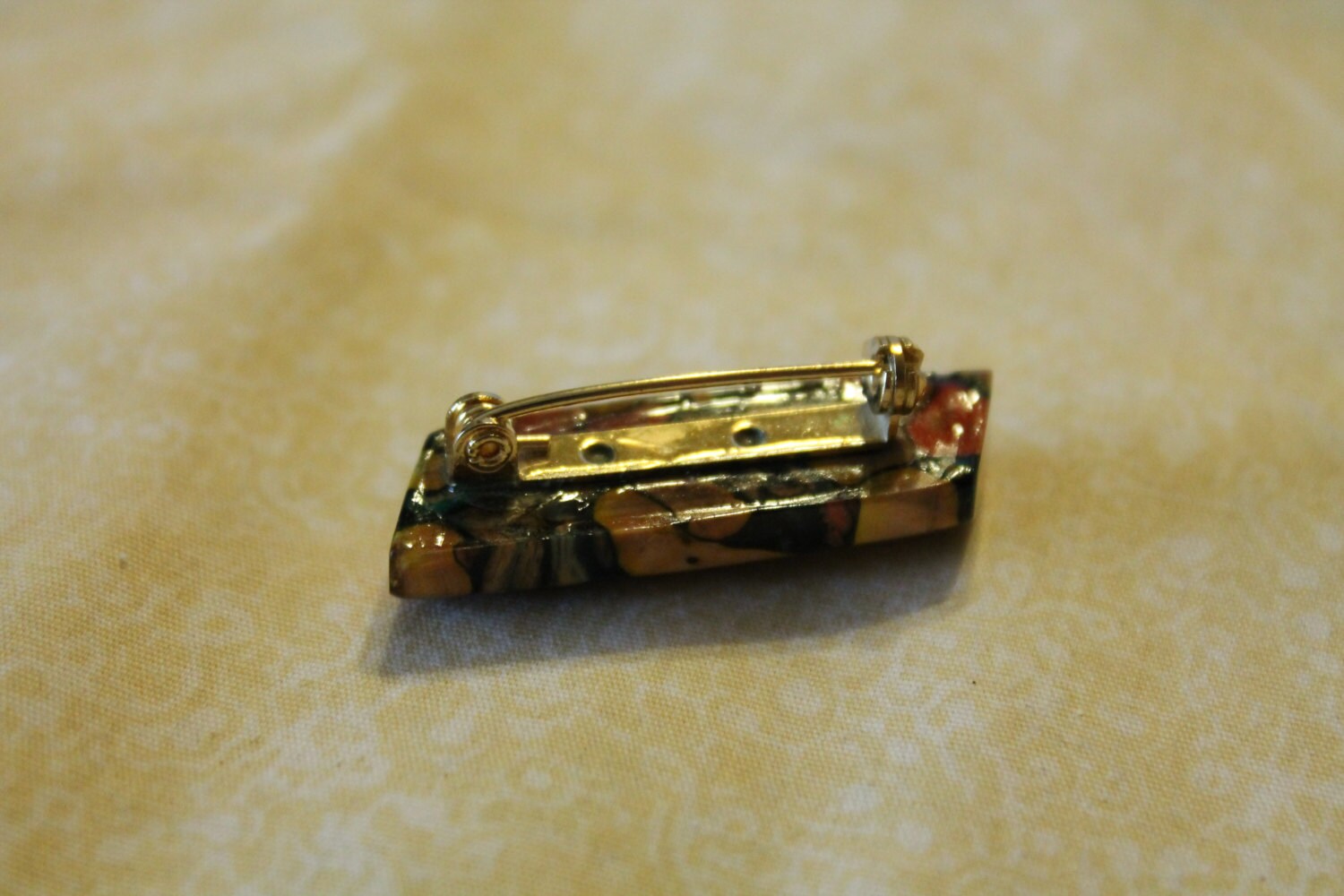 Unique Browns Multi Color Rock Look Bar Pin / Brooch - Etsy