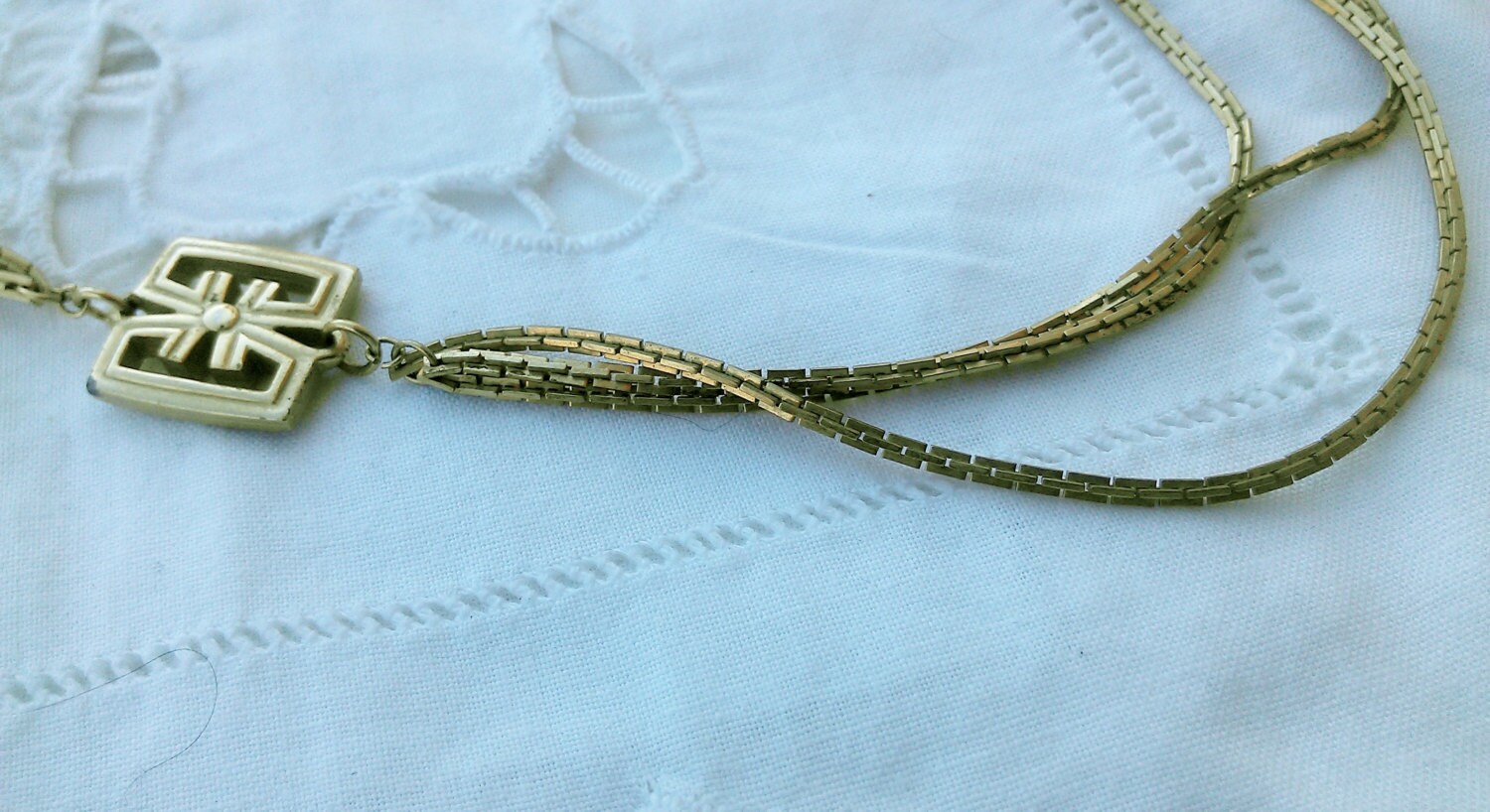 Golden Two Strand Segmented Design Necklace - Citation - Etsy