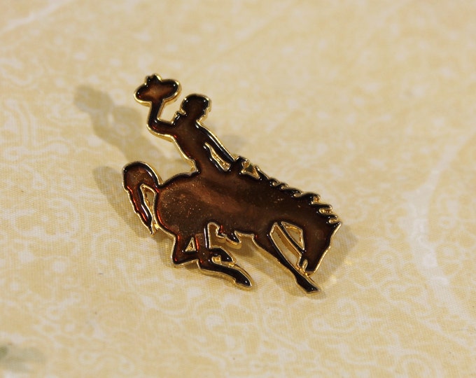 Silhouette Rodeo Rider Fashion Pin / Brooch - Etsy