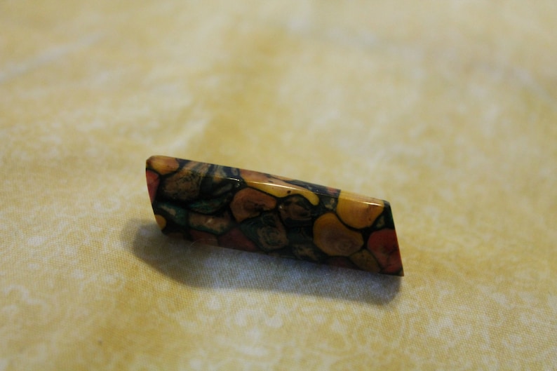 Unique Browns Multi Color Rock Look Bar Pin / Brooch - Etsy