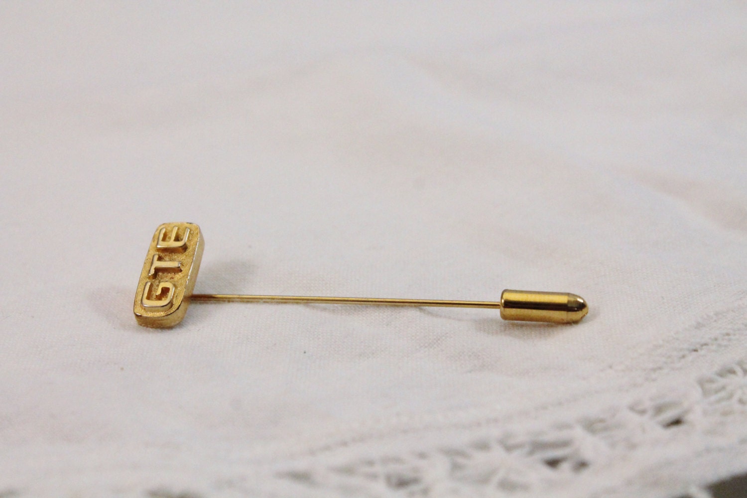 Vintage GTE Gold Tone Hat / Stick Pin - Etsy