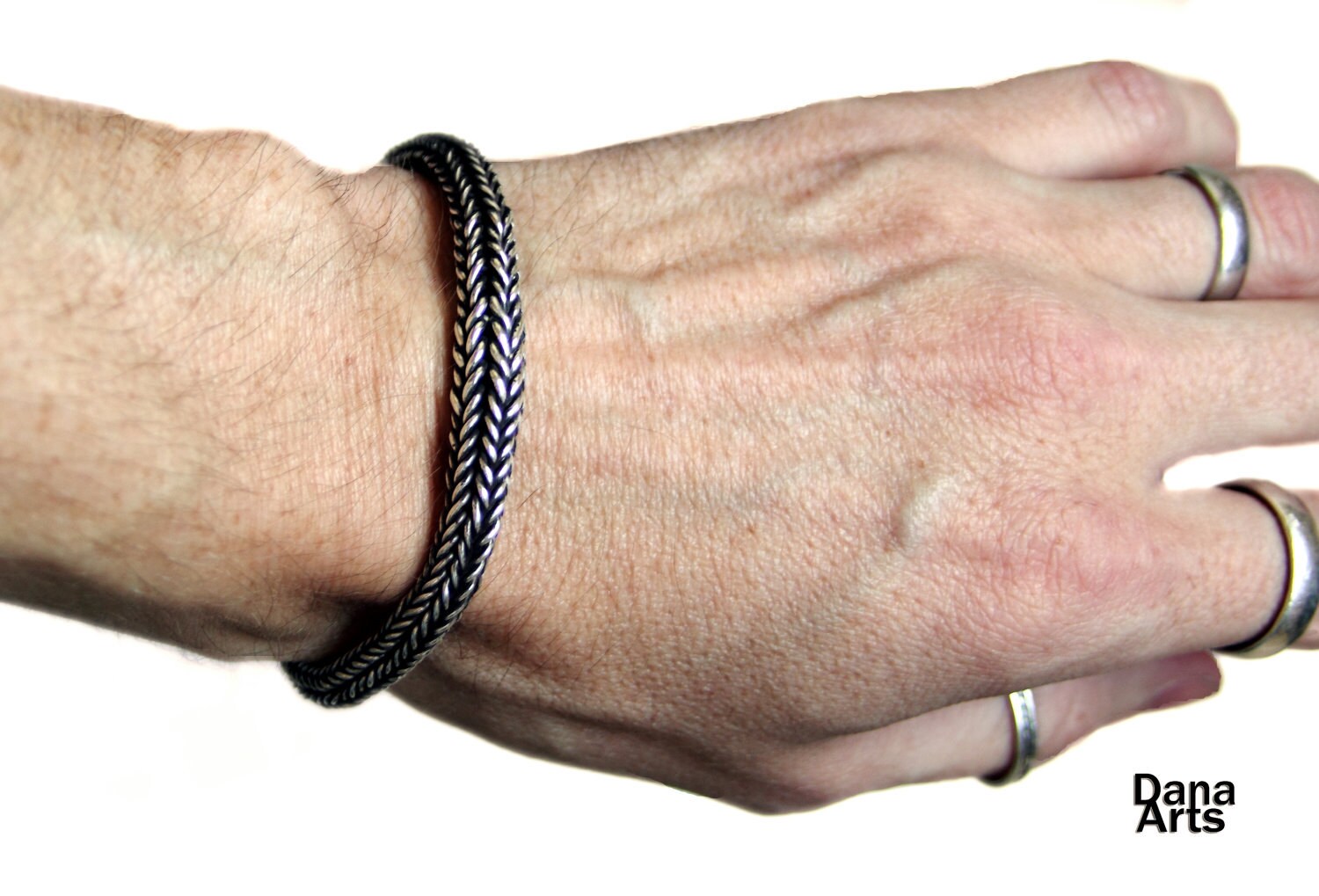 Silver Loop-n-loop Tapered Bracelet Woven Twisted Bracelet - Etsy