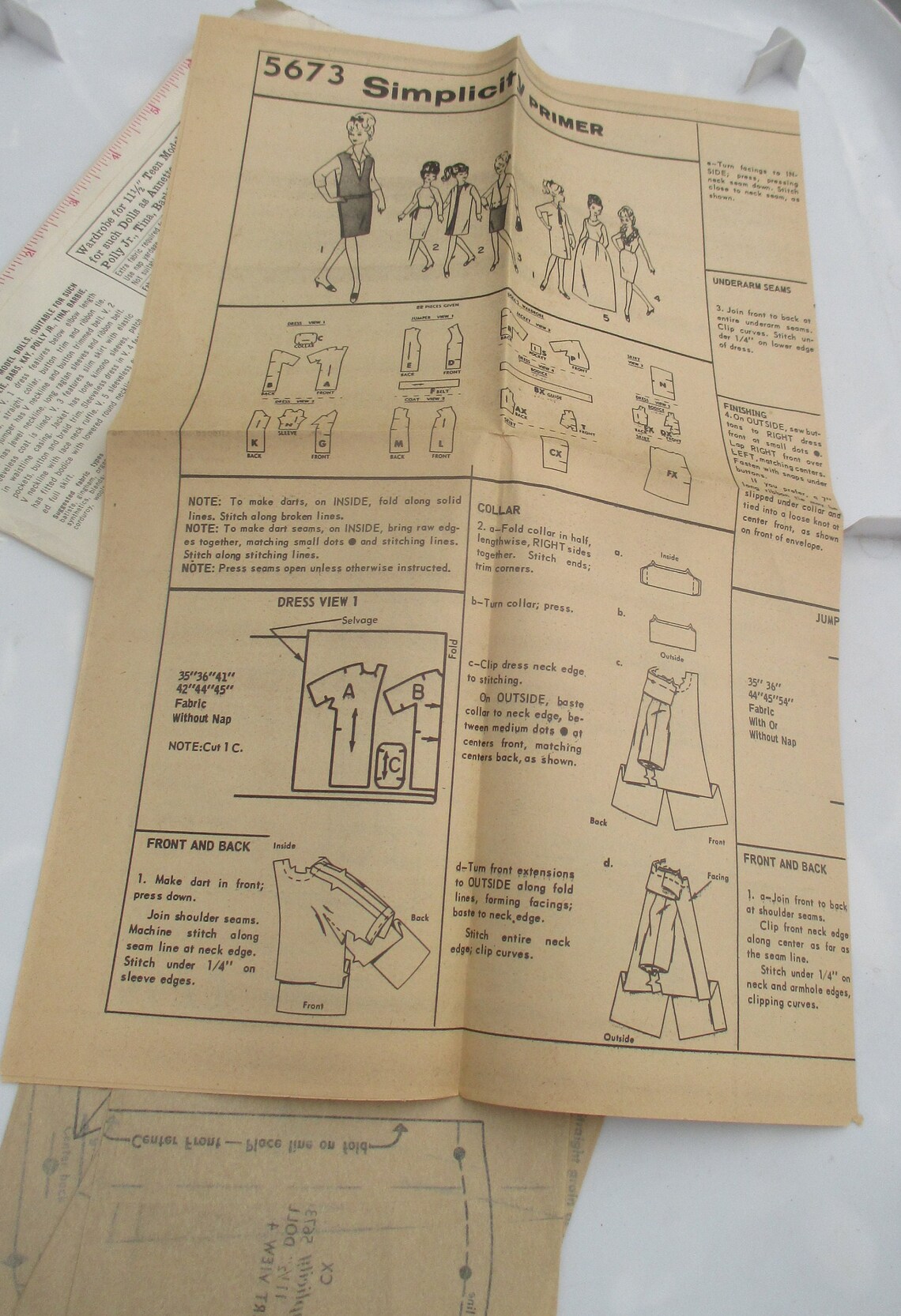 Simplicity Barbie and Friends Wardrobe Sewing Pattern #5673 Mostly ...