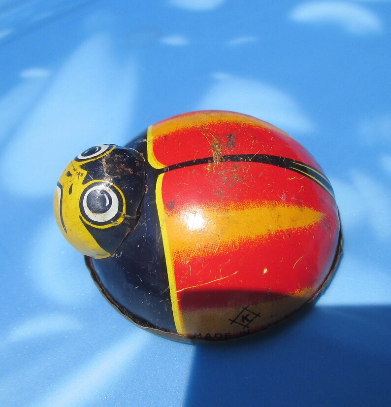 Mid Century Litho Tin Toy Friction Bug - Etsy