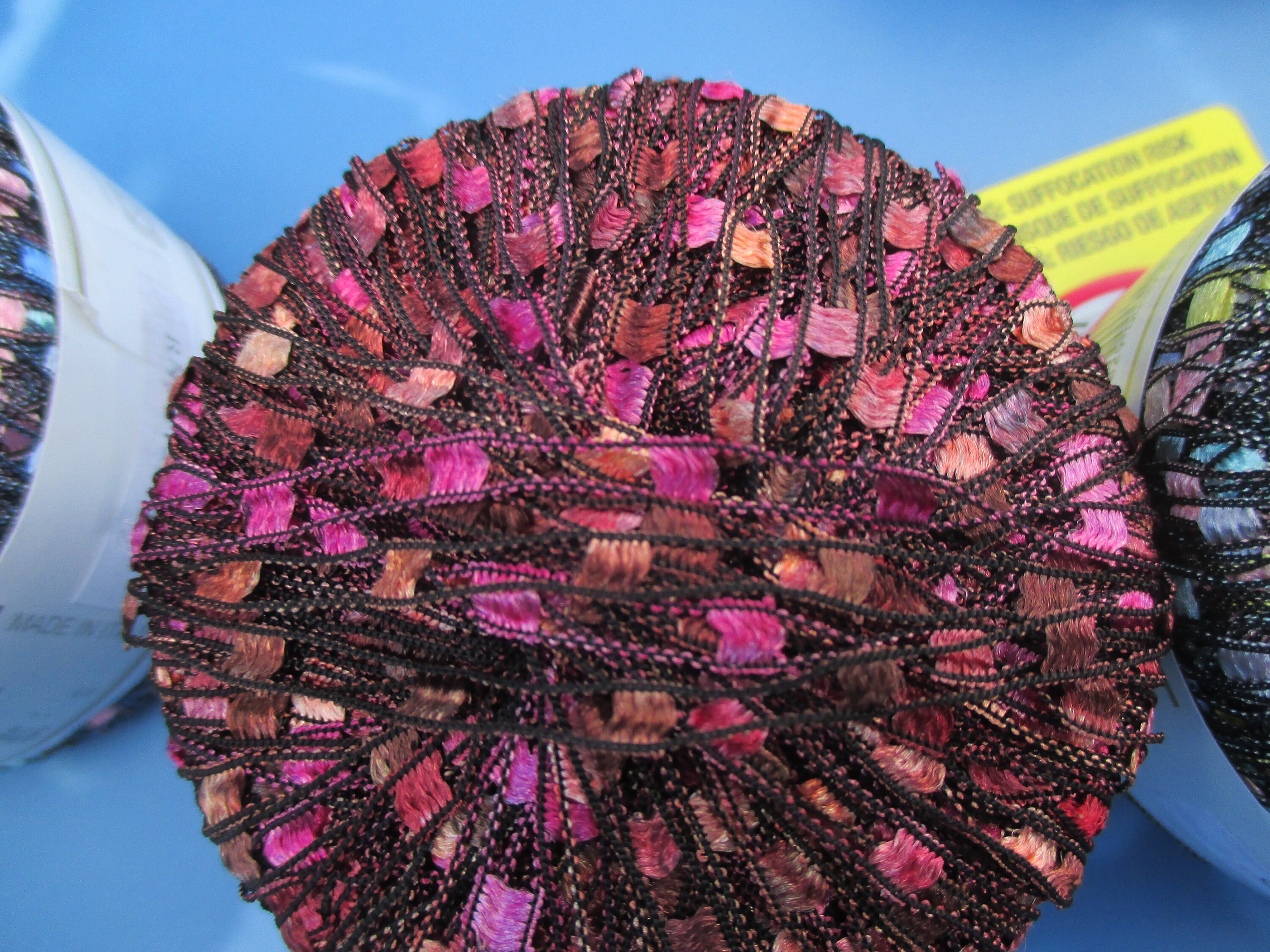 Knitting Fever Dazzle Ladder Ribbon Yarn Multi Colors Latticework - Etsy