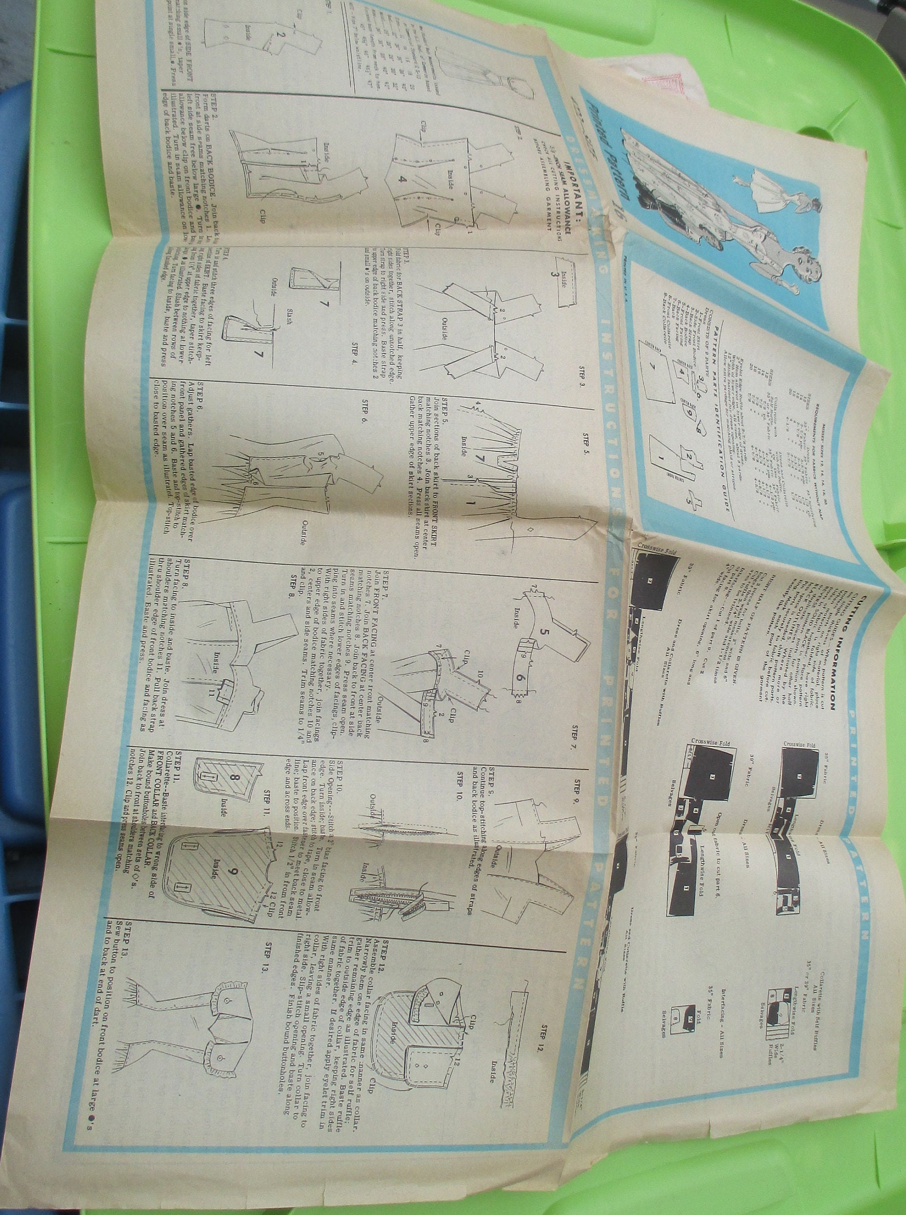 1950s Glamour Dress Sewing Pattern Sweetheart Self Ruffle Collarette ...