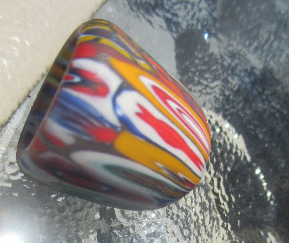 Murano Art Glass Handmade Colorful Abstract Thimble Italy - Etsy