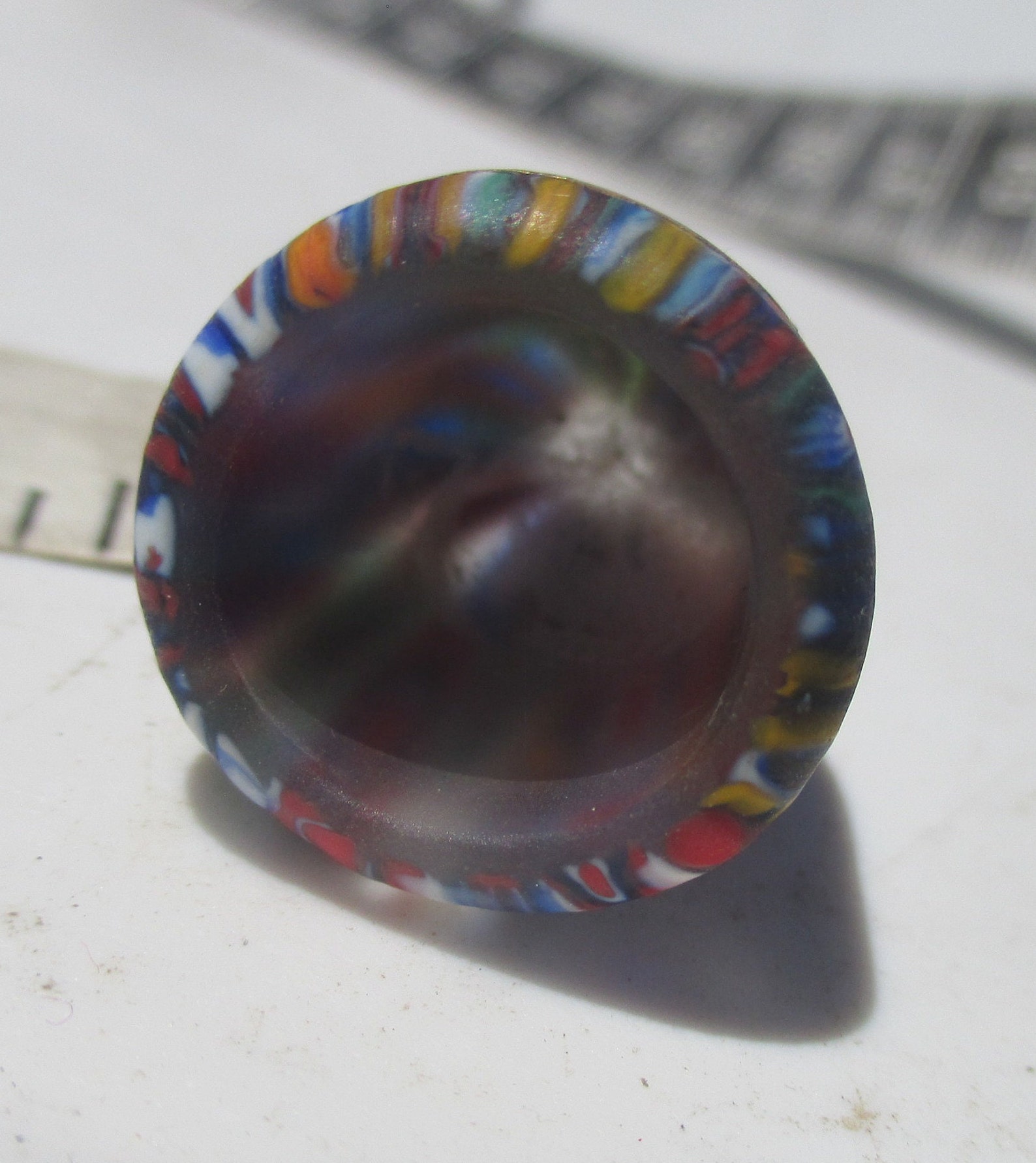 Murano Art Glass Handmade Colorful Abstract Thimble Italy Vintage - Etsy
