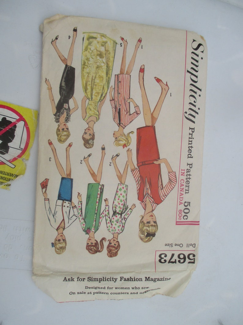 Simplicity Barbie and Friends Wardrobe Sewing Pattern #5673 Mostly ...