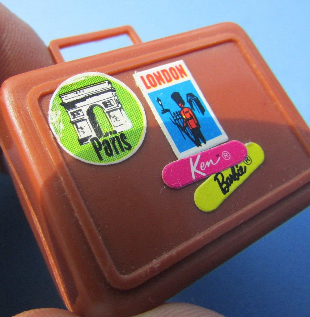 Vintage Barbie Talking Busy Hands Suitcase With Decals Steffie Ken 1972 ...