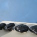 Vintage Glass Buttons Textured Slate Blue Germany Set of 5 Original ...