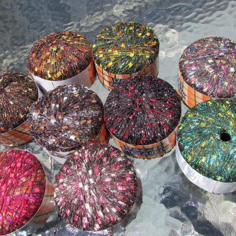 Metallic Yarn - Etsy