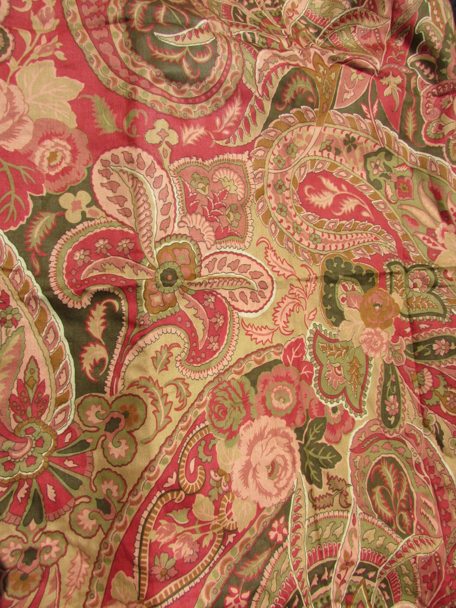 Vintage Upholstery Fabric Cyrus Clark Fandango Art Nouveau Floral ...