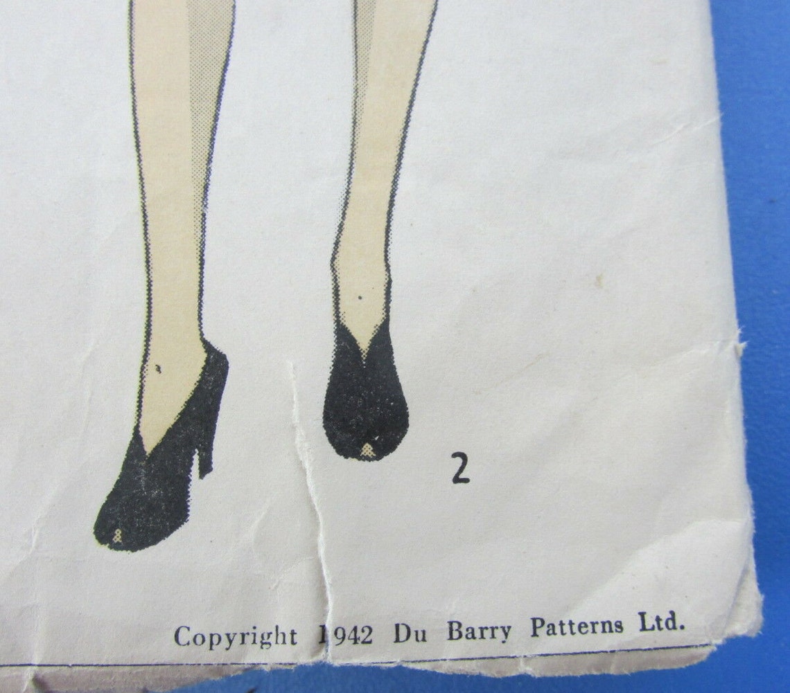 Du Barry Sewing Pattern Two Piece Suit Dress #5307 1942 Misses Size 16 ...