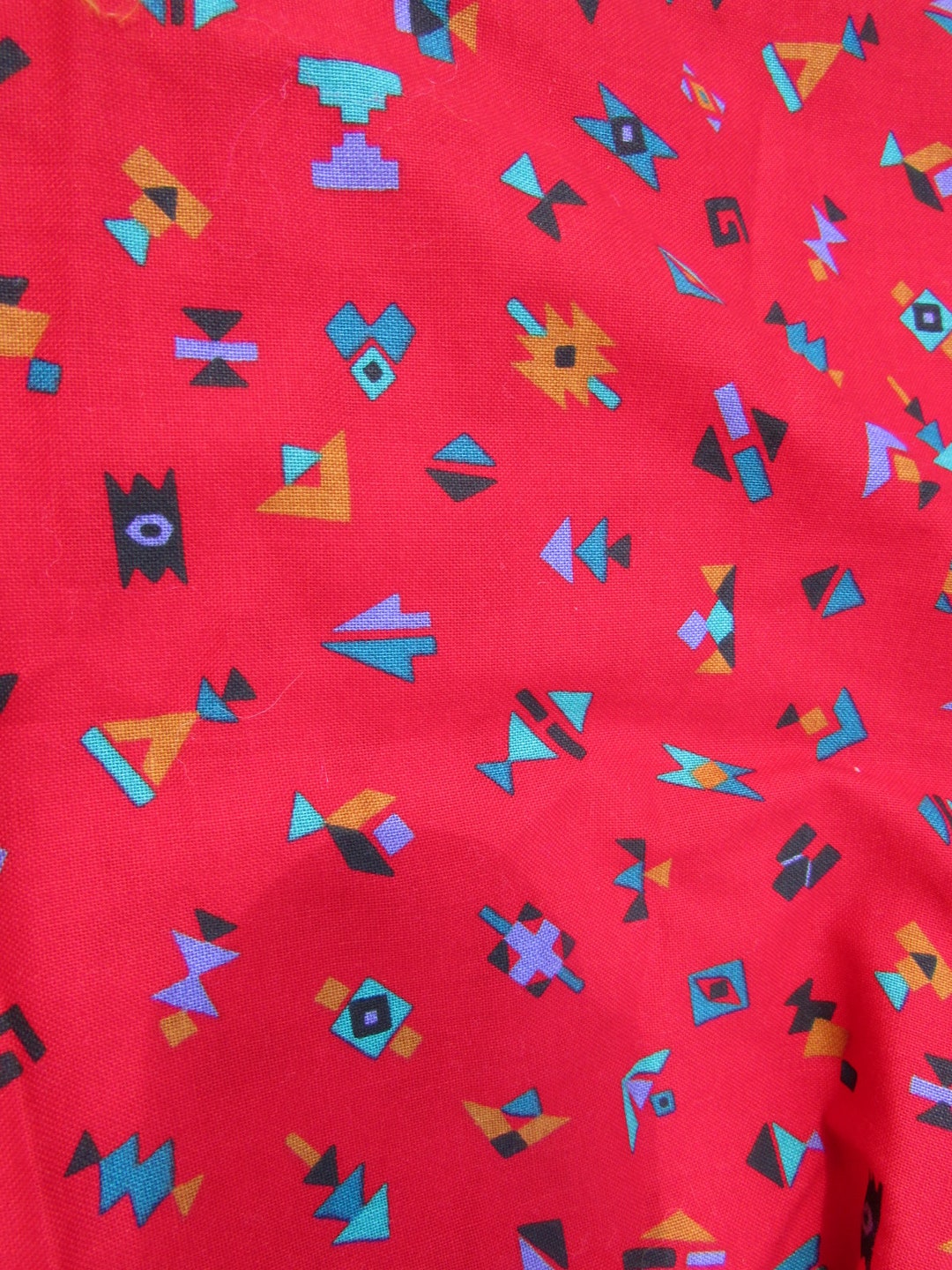 Vintage Cotton Fabric Cranston VIP Northern Lights Geometric Joan ...