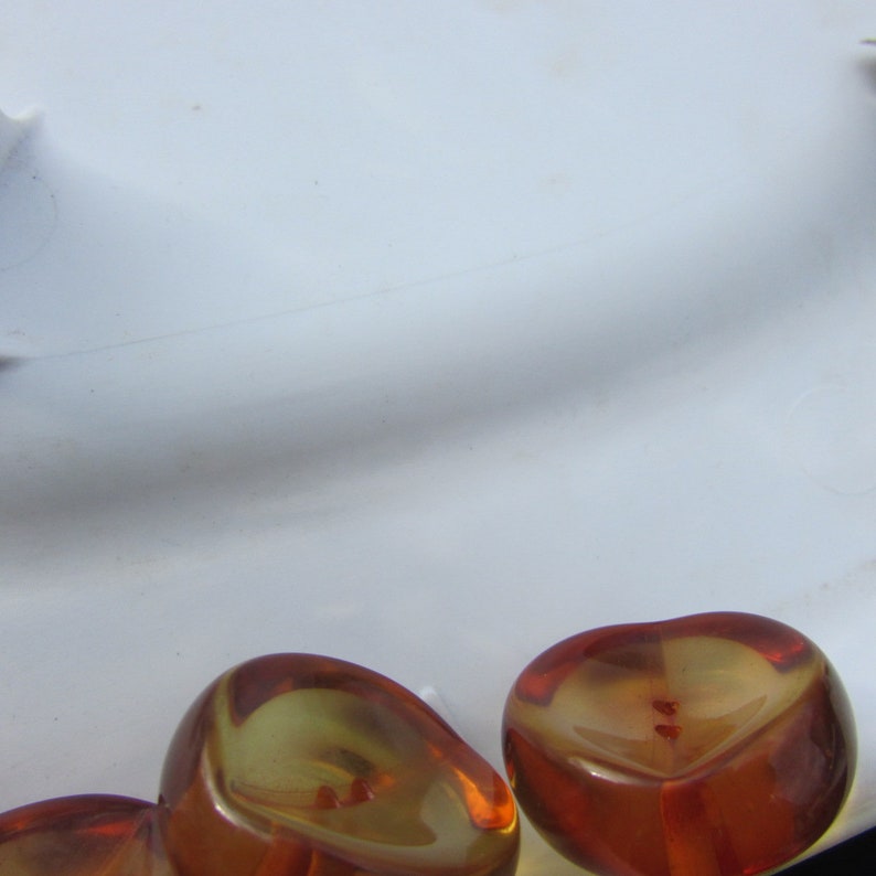 Art Deco Bakelite Buttons Chunky Transparent Prystal Apple Juice Root ...