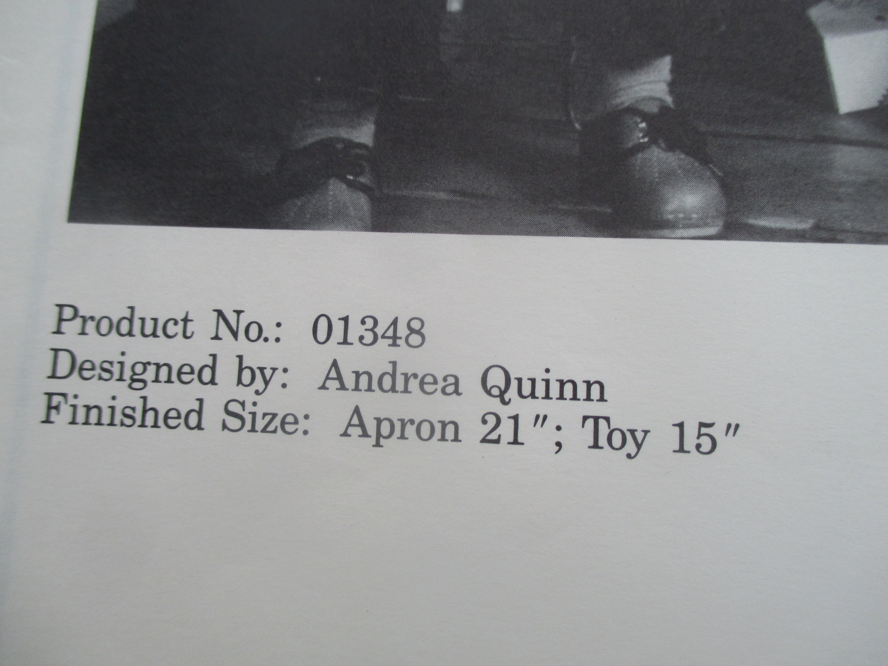 Andrea Quinn Bunny Apron Dog Rabbit Toy Pattern Rare 1978 Mail in ...