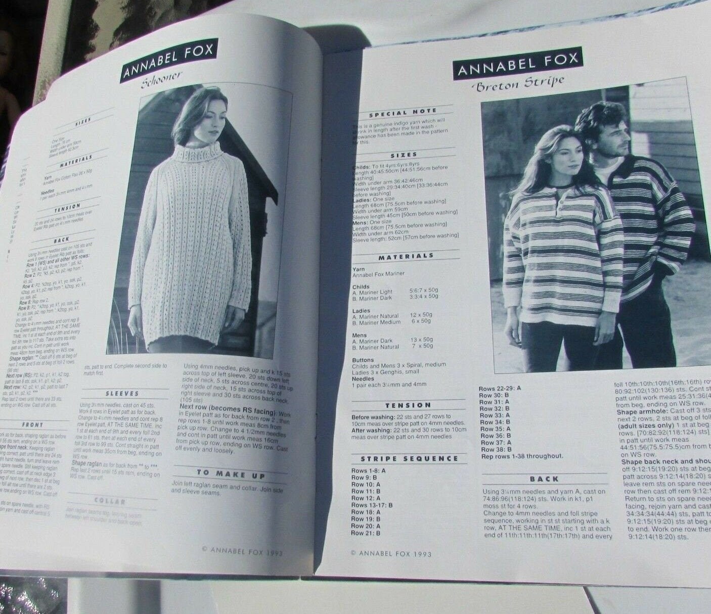 Annabel Fox Knitting Pattern Book Mariner Collection Rare - Etsy