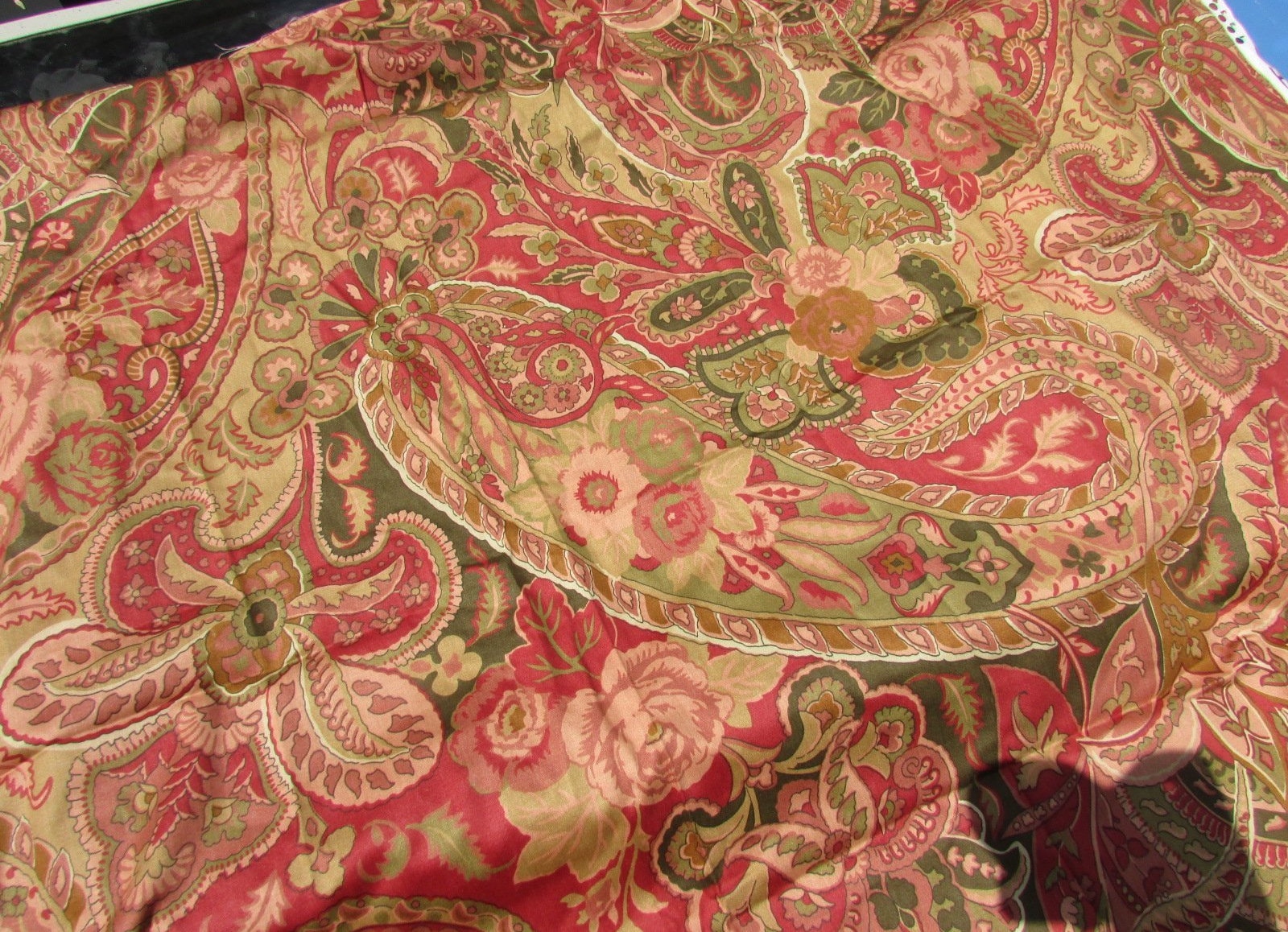 Vintage Upholstery Fabric Cyrus Clark Fandango Art Nouveau Floral ...