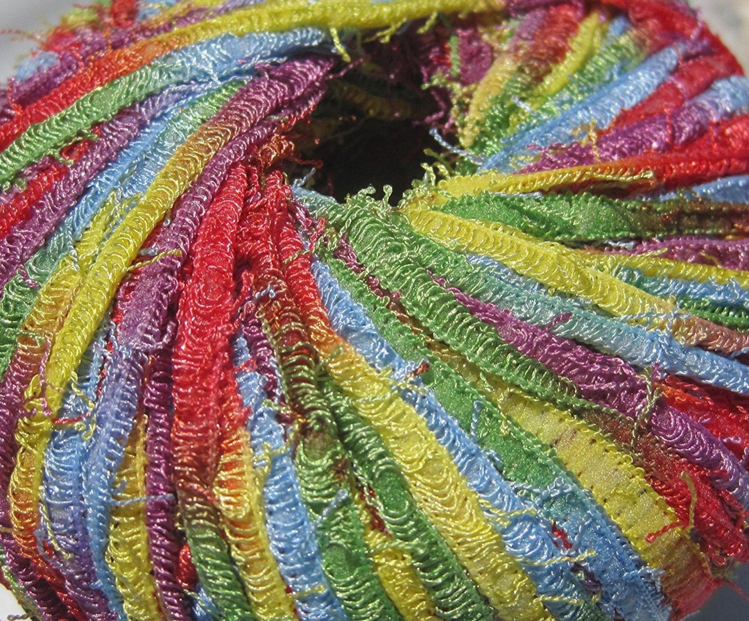 Filati FF Haiti Yarn Italian Variegated Textured Ribbon - Etsy