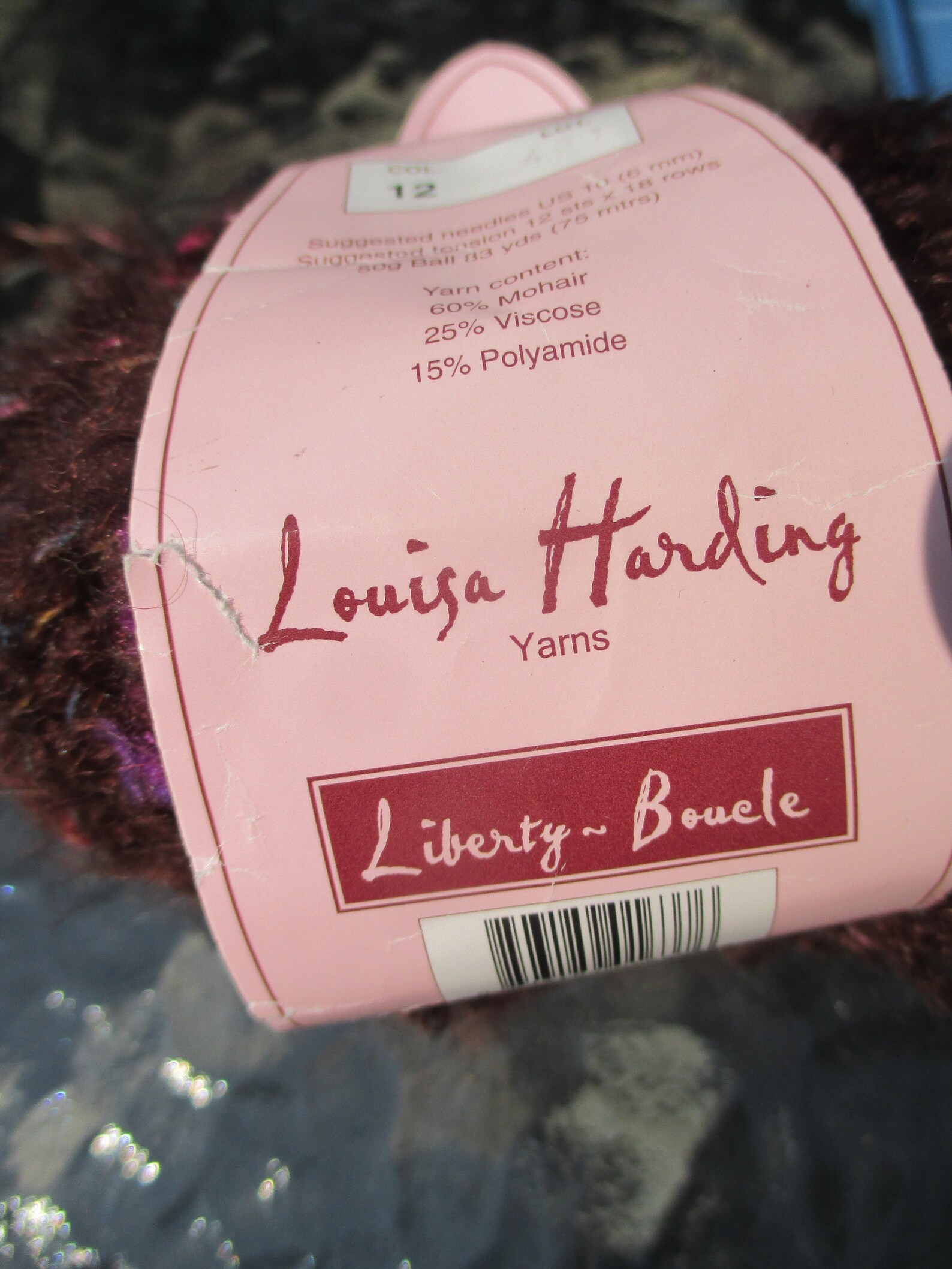 Louisa Harding Liberty Boucle Yarn Mohair Soft Fluffy Two Skeins ...