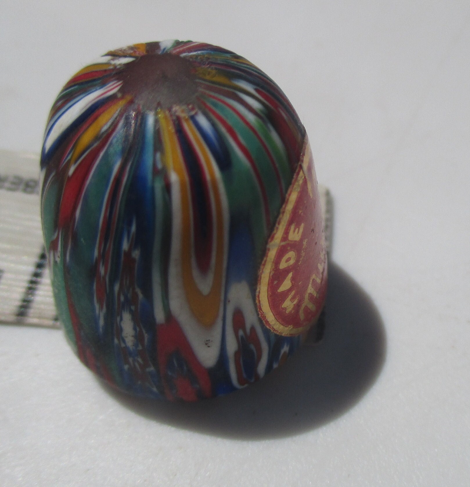 Murano Art Glass Handmade Colorful Abstract Thimble Italy Vintage - Etsy
