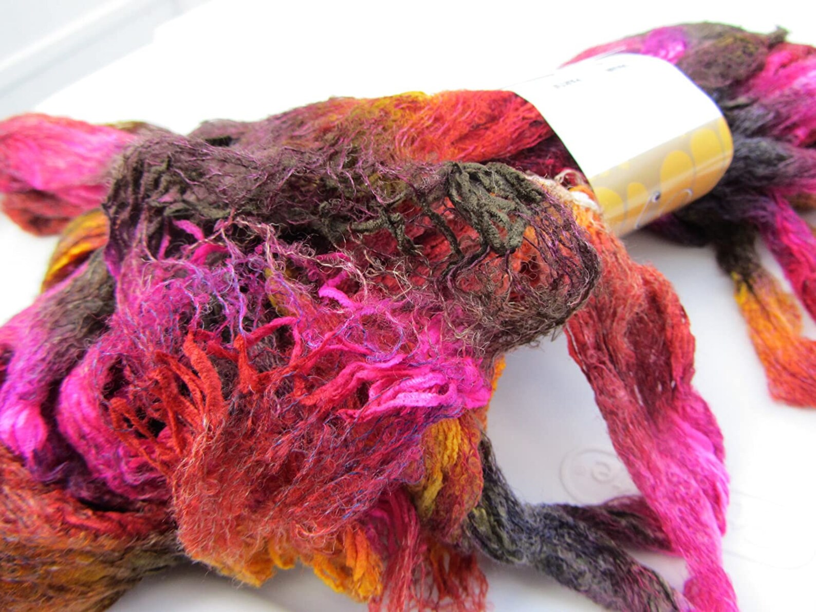 Knitting Fever Monarch Yarn Fishnet Lace Mesh Tape Ruffled Choose Color ...