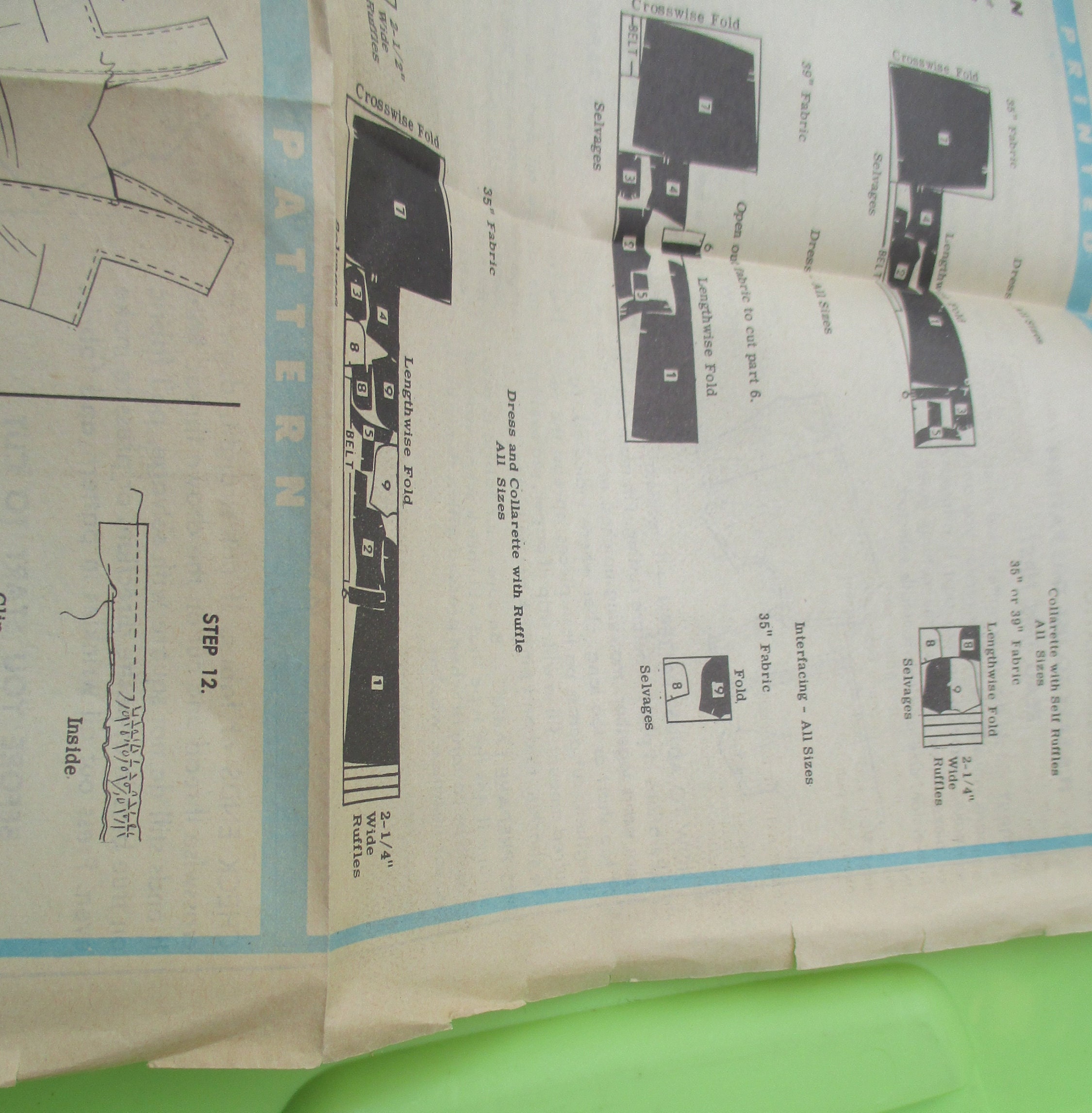 1950s Glamour Dress Sewing Pattern Sweetheart Self Ruffle Collarette ...