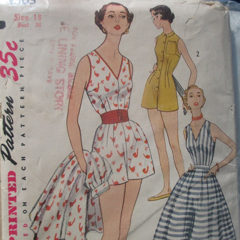 50s Playsuit Pattern - Etsy