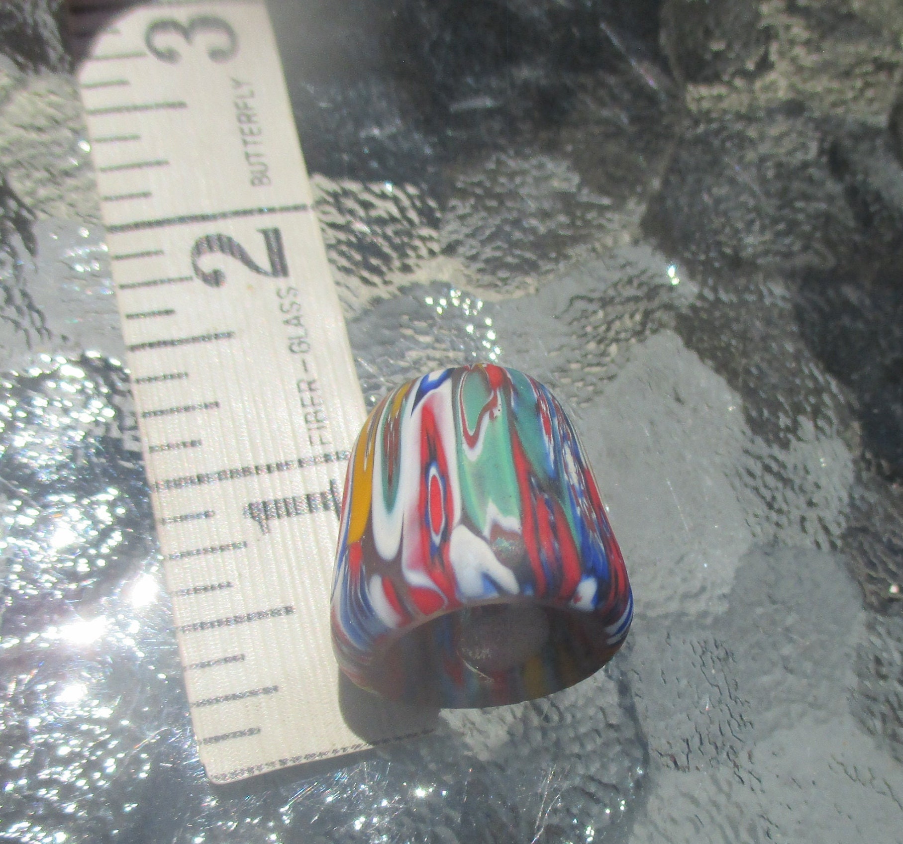 Murano Art Glass Handmade Colorful Abstract Thimble Italy Vintage - Etsy