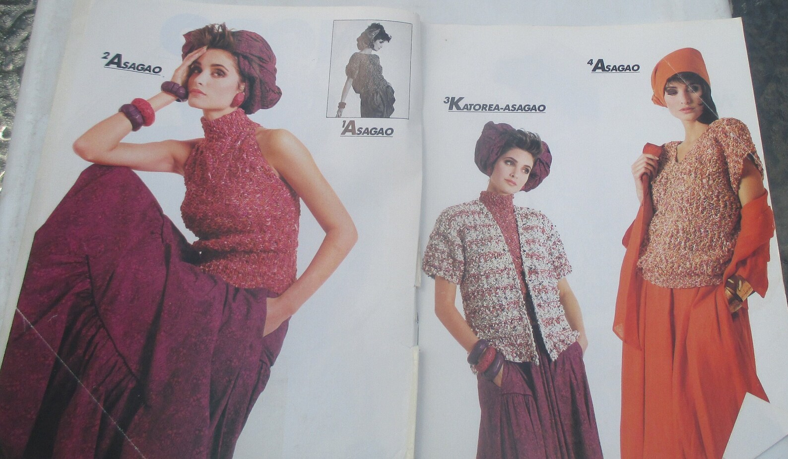 Noro Yarn Knitting Pattern Book 1980's Wakaba, Shabon, Hinageshi ...