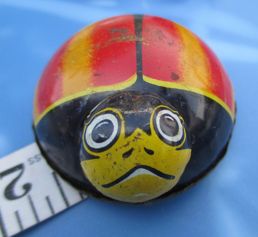 Mid Century Litho Tin Toy Friction Bug - Etsy