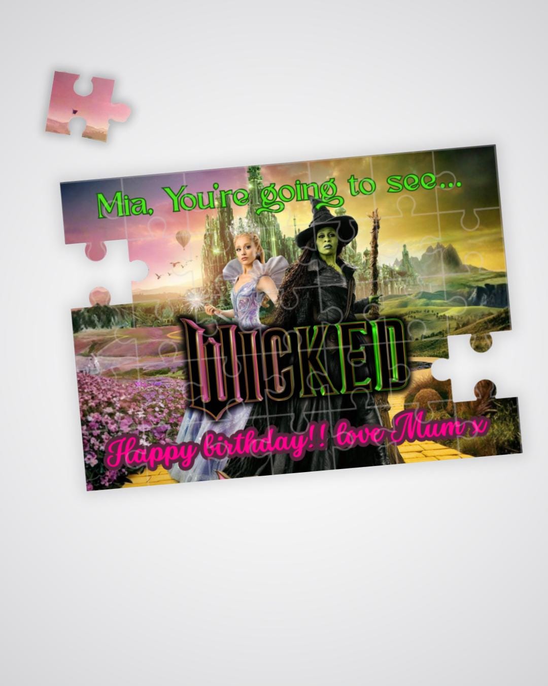 WICKED Ticket Surprise Gift - Custom Puzzle Reveal - Etsy