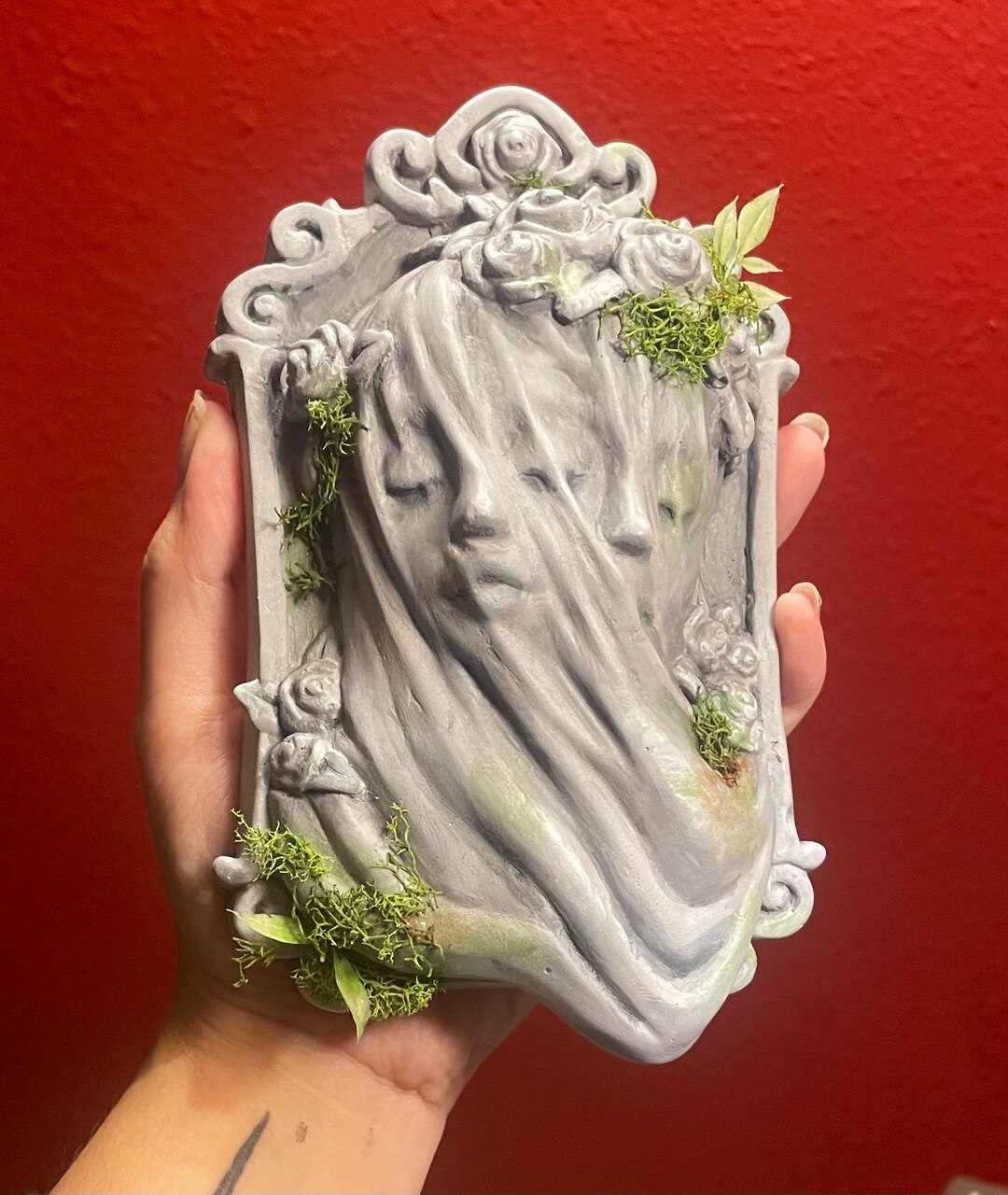 Mossy Veiled Lady - Wall Hanging - Handmade - Etsy