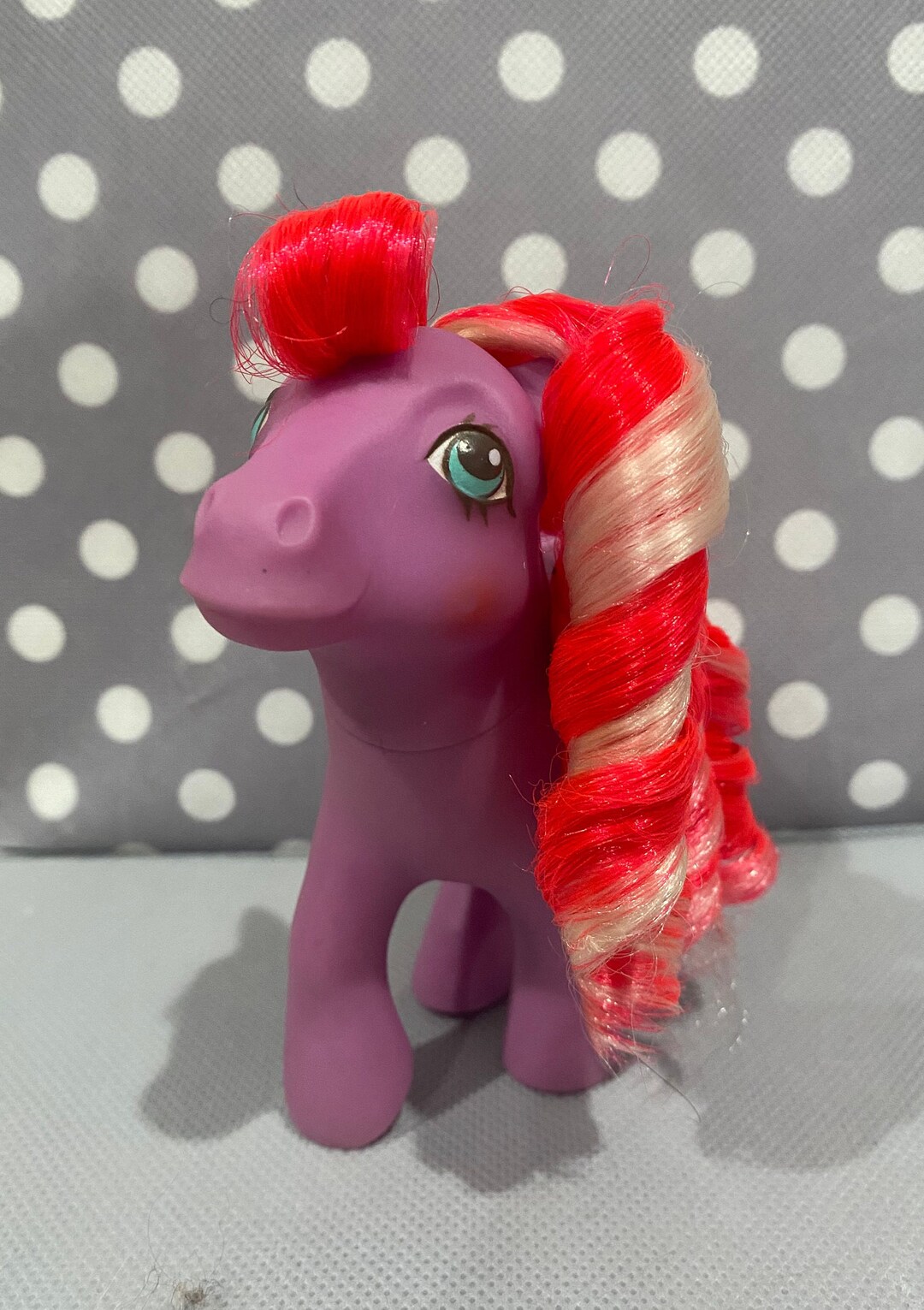 My Little Pony G1 Candy Cane Caramel Crunch Vintage MLP Purple Pony MLP ...