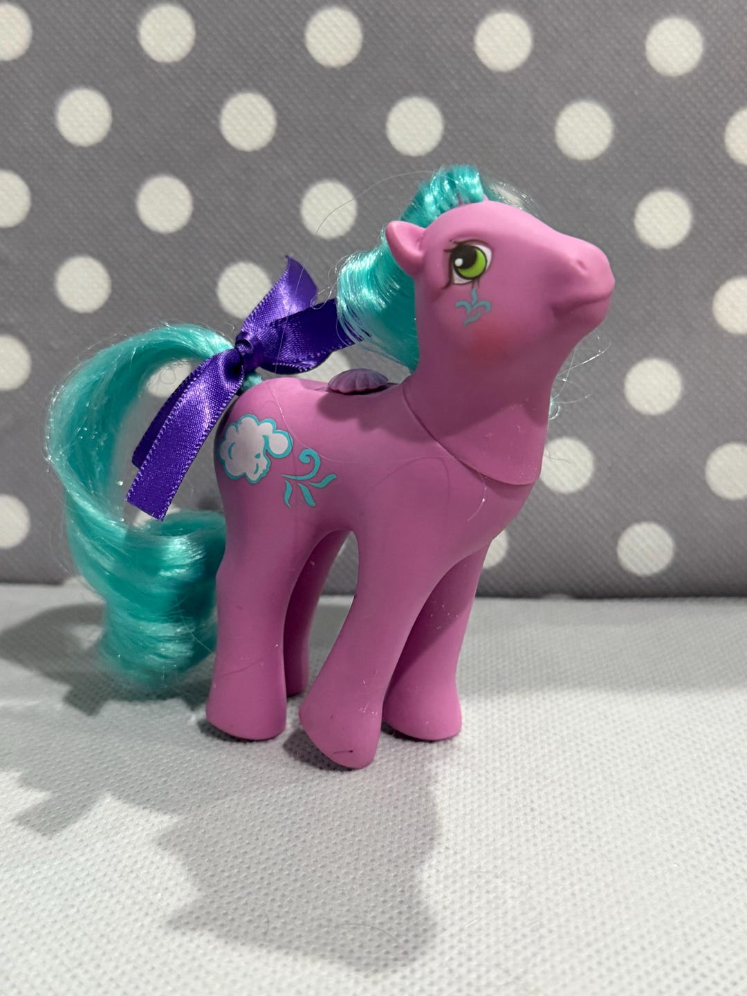 My Little Pony G1 Flutter Cloud Puff Vintage Winger MLP Purple Teal ...