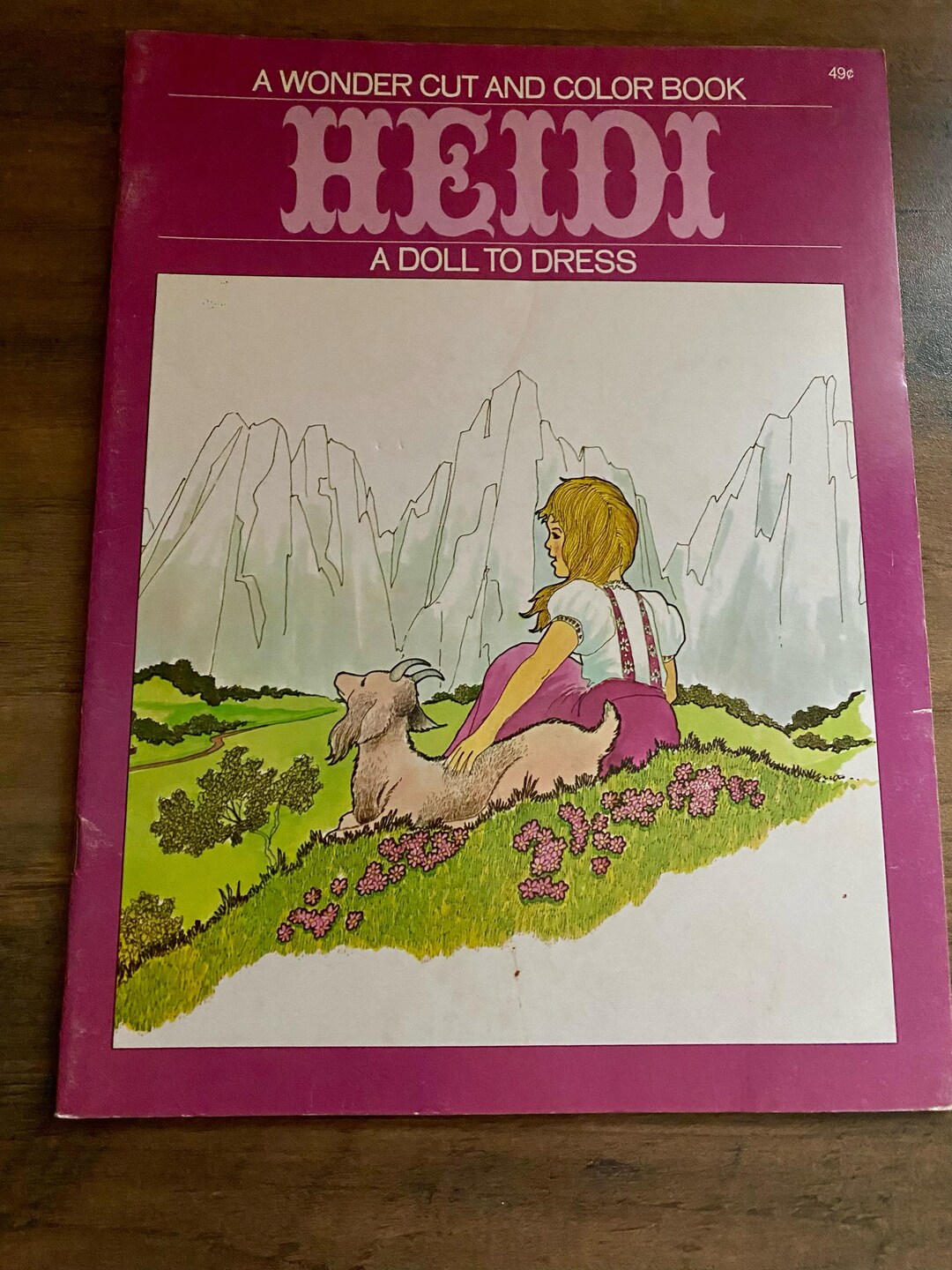 Heidi A Wonder Cut and Color Book A Doll to Dress Wonder Books Grosset ...
