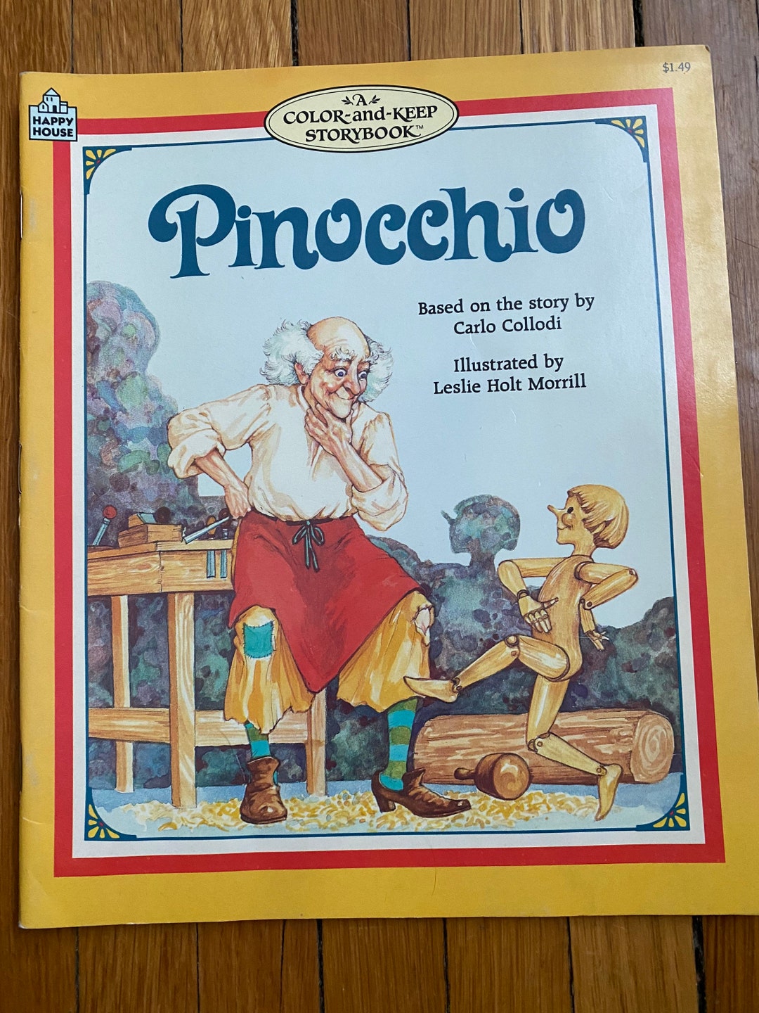 Vintage Color and Keep Pinocchio Coloring Book by Happy House - Etsy
